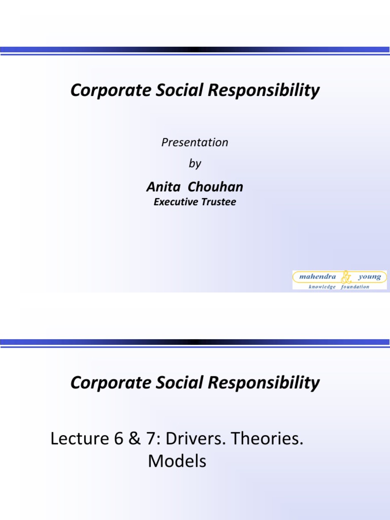 CSR Theories | PDF | Rights | Corporate Social Responsibility