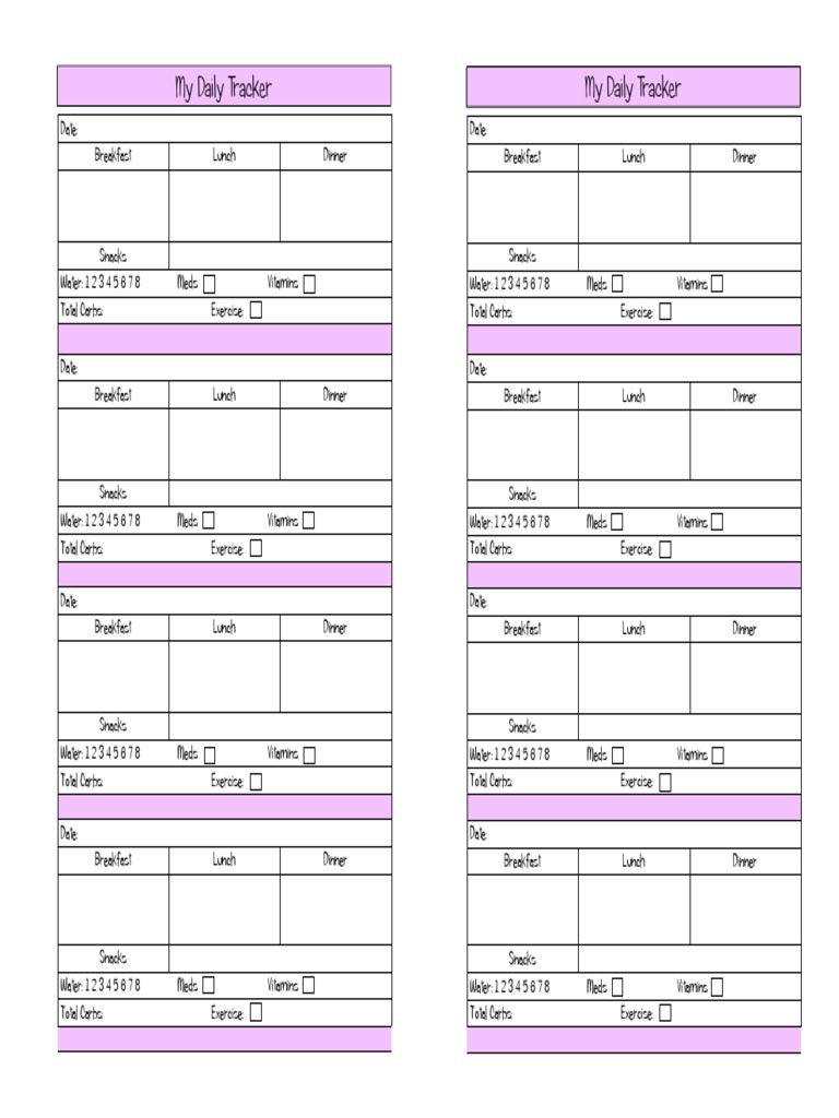 Daily Tracker 2 | PDF | Wellness | Lifestyle