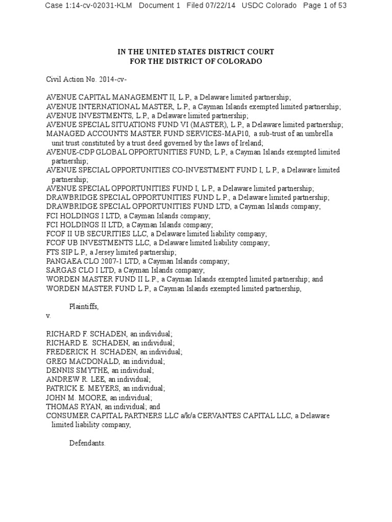 Avenue Capital, Fortress Holdings Civil Lawsuit Against Former Quiznos ...
