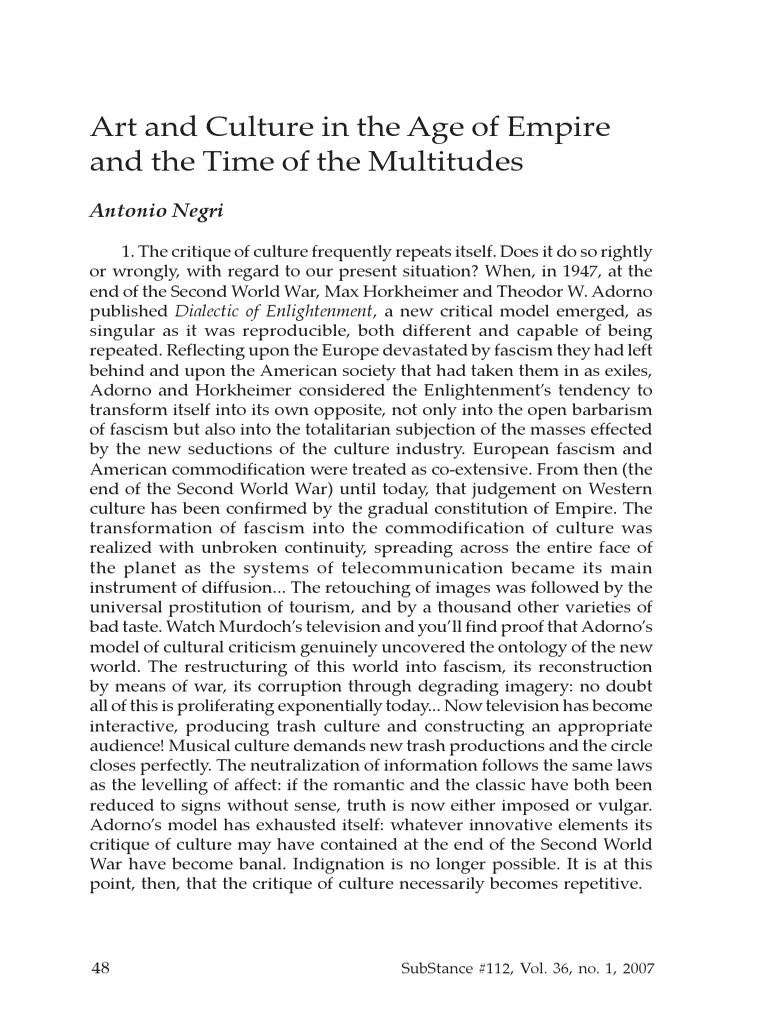 Art and Culture in Empire's Age | PDF | Social Science | History
