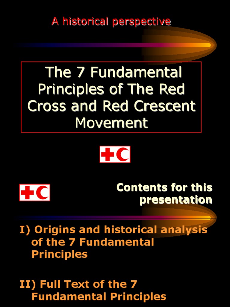 7 Fundamental Principles | PDF | International Red Cross And Red ...
