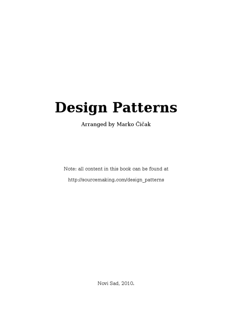 Design Patterns | PDF | Software Design Pattern | Method (Computer Programming)