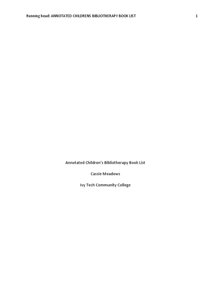 Annotated Childrens Book List | PDF
