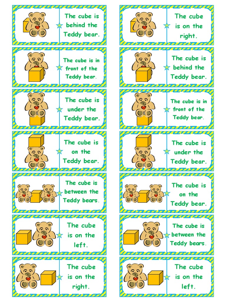 Islcollective S The Cube Prepositions Dominoes | PDF | Gaming | Games ...