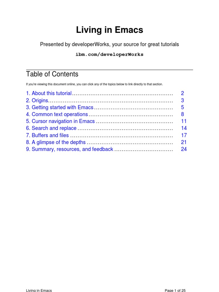 Living in Emacs | PDF | Keyboard Shortcut | Computer Programming