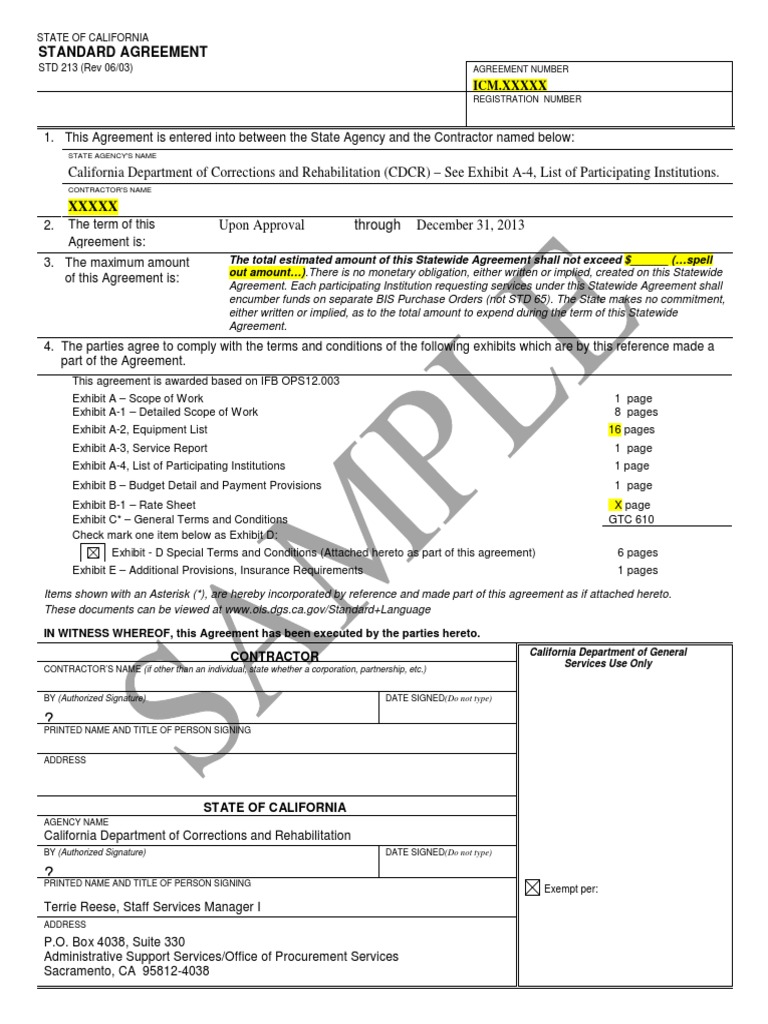 OPS12.003 Medical Equipment Sample Agreement Addendum 3 | PDF ...