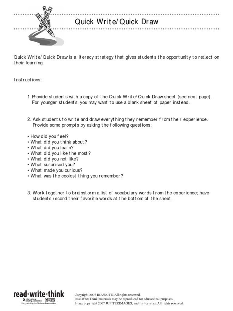 Quick Write Drawtemplate | PDF