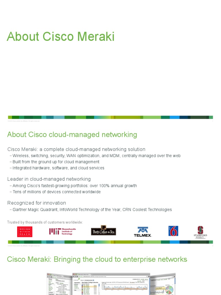 Cisco Meraki | PDF | Cisco Systems | Cloud Computing