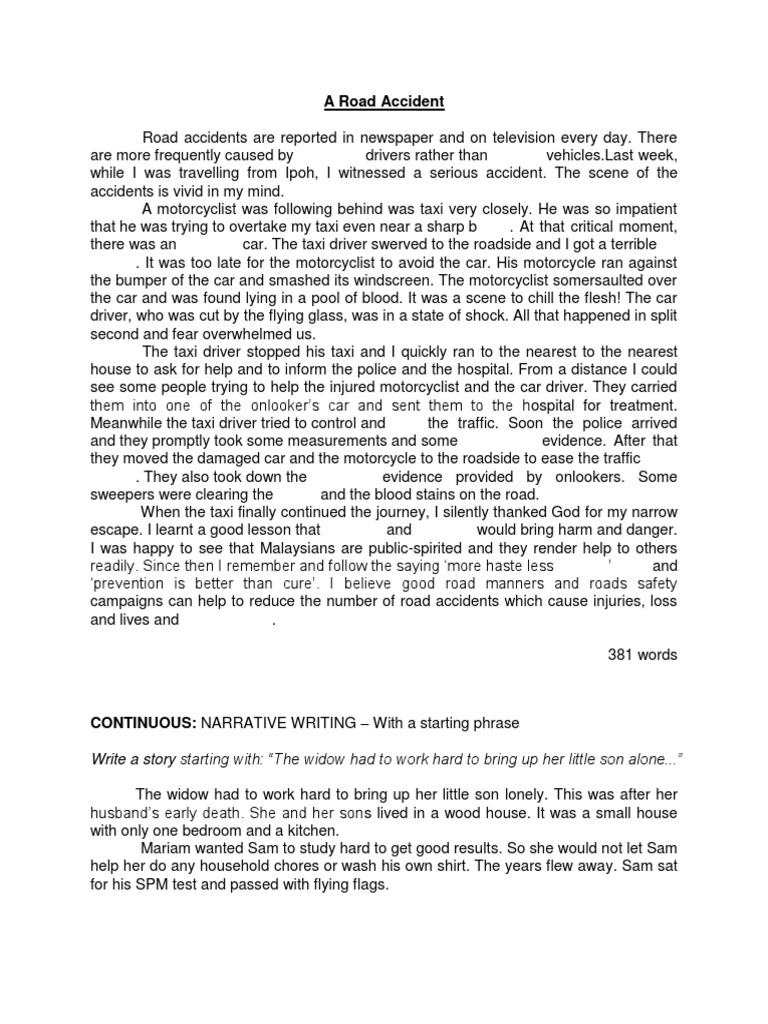 Essay | PDF | Traffic Collision | Traffic