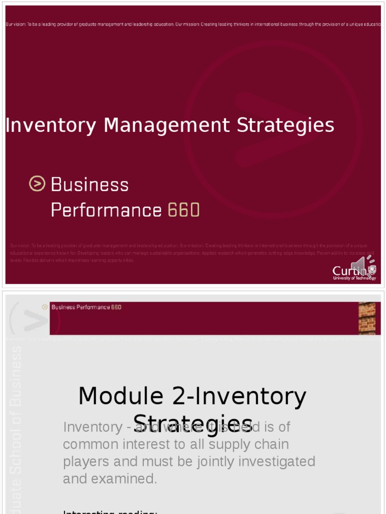 Inventory Management Strategies | Global Business Organization ...