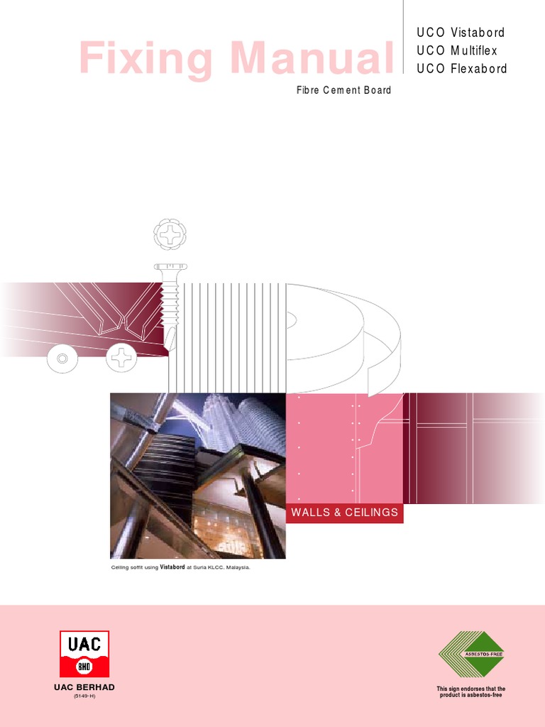 UAC wall & ceiling linings fixing manual | PDF | Framing (Construction ...