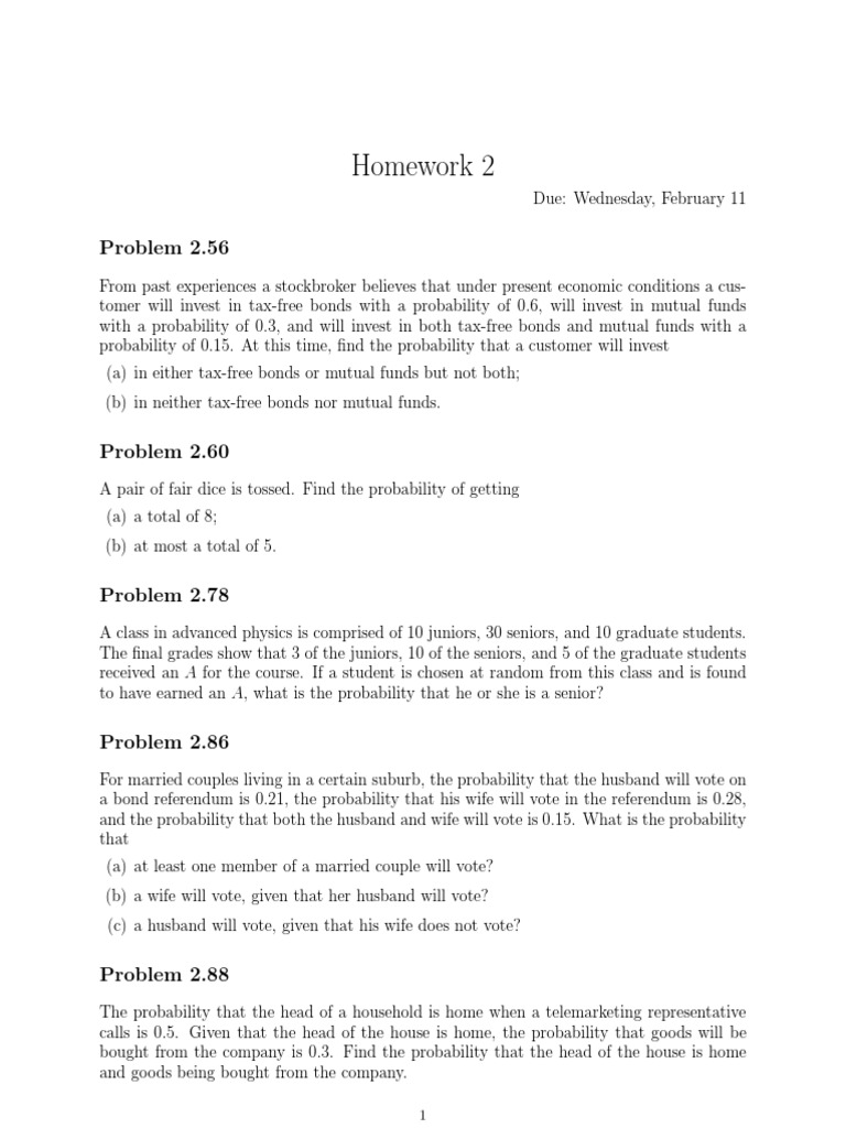 Analyzing Probability Problems: Investments, Dice, Grades, Voting ...