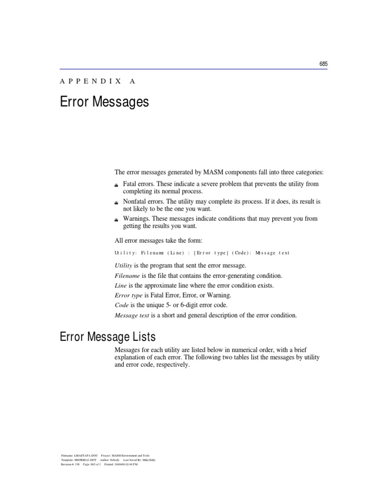 Error Msgs | PDF | Bracket | C (Programming Language)