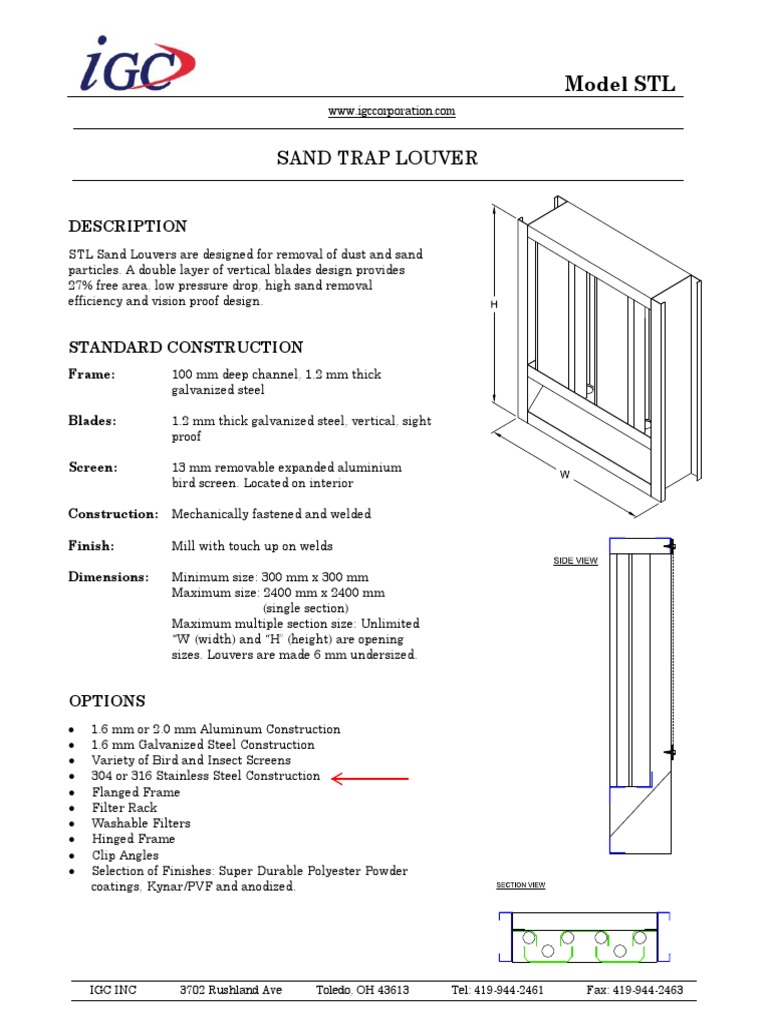 STL Sand Trap Louver | Sand | Framing (Construction)