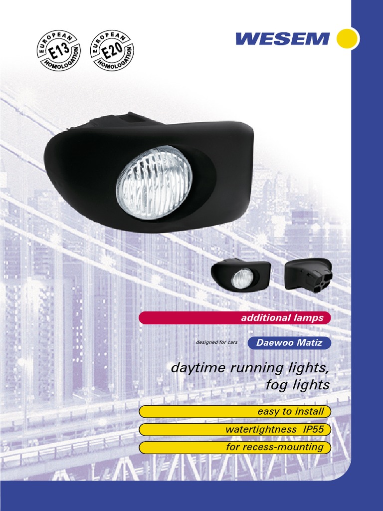 Halogen Lights Designed For Daewoo Matiz | PDF | Headlamp | Galvanization