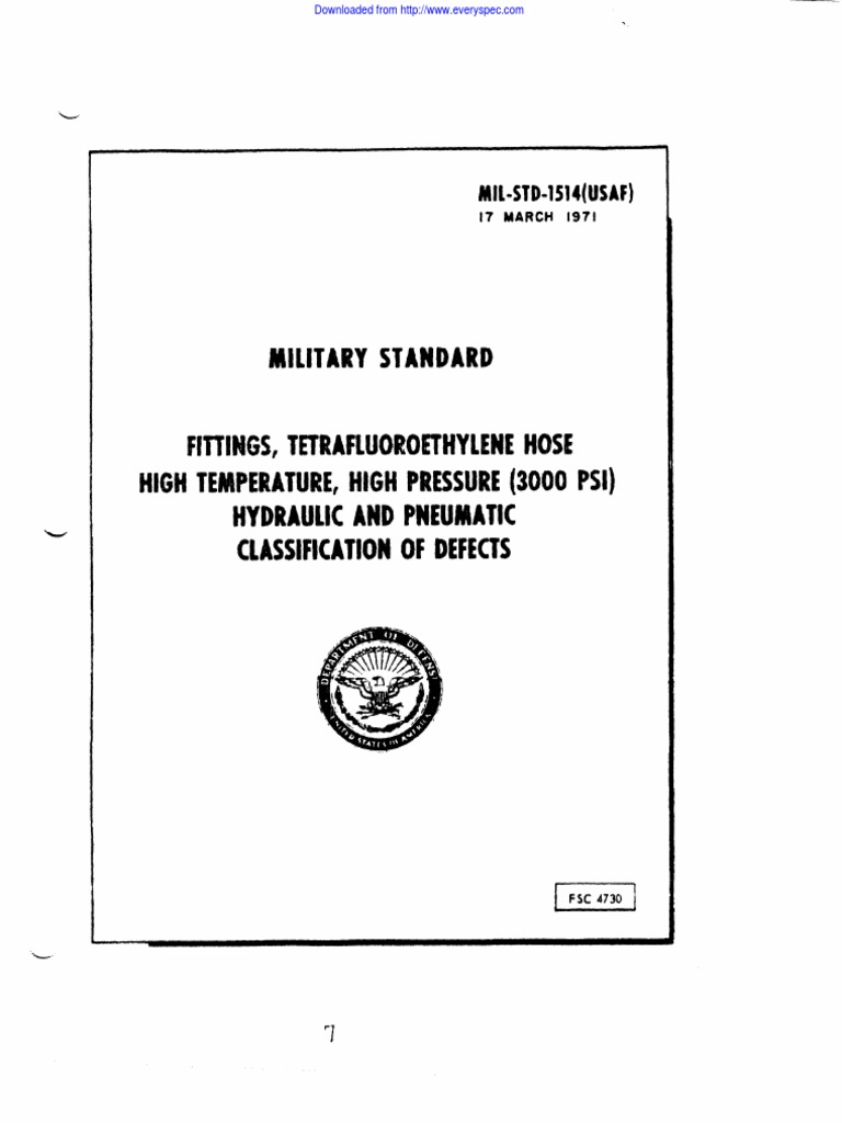 Military Standard: MI1-STD-1514 (USAF) | Download Free PDF | Elementary ...