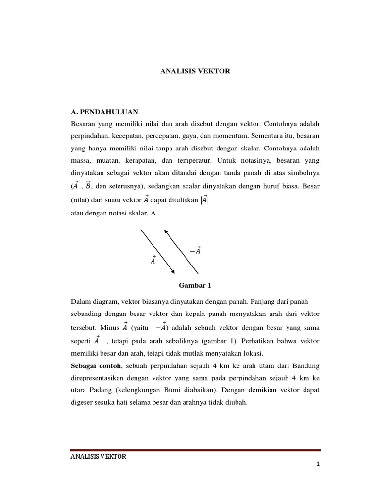 Analisis Vektor | PDF