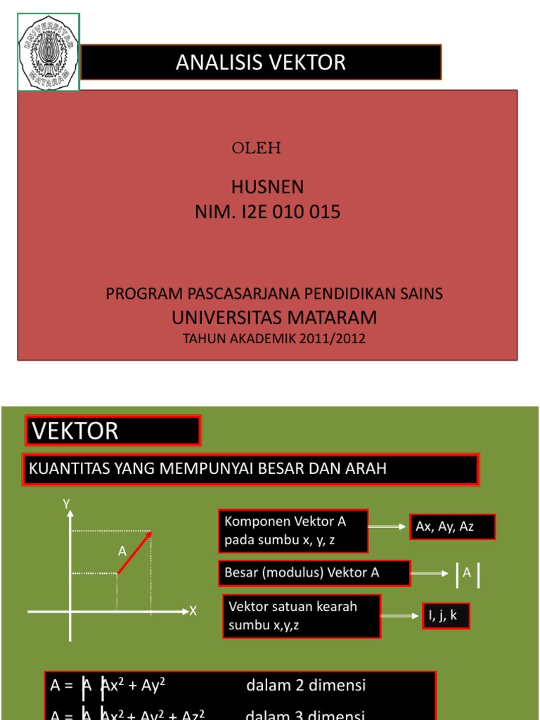 Analisis Vektor dan Penjumlahan Matematis | PDF | Sains & Matematika