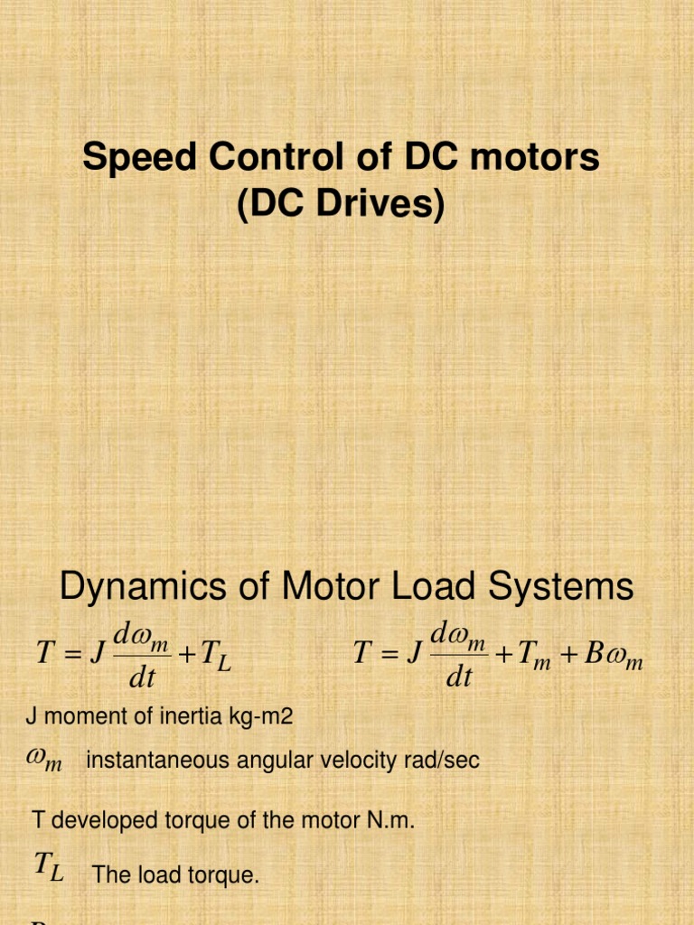 Speed Control of DC Motors (DC Drives) | PDF | Torque | Electricity