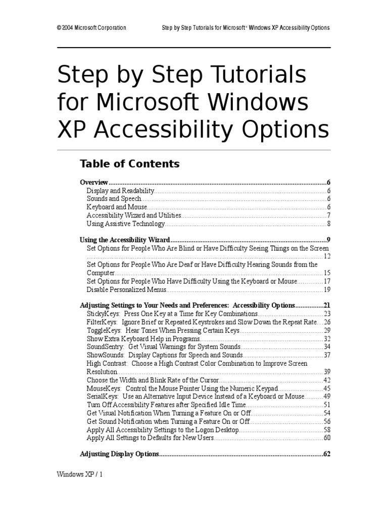 Windows XP | PDF | Computer Keyboard | Tab (Gui)