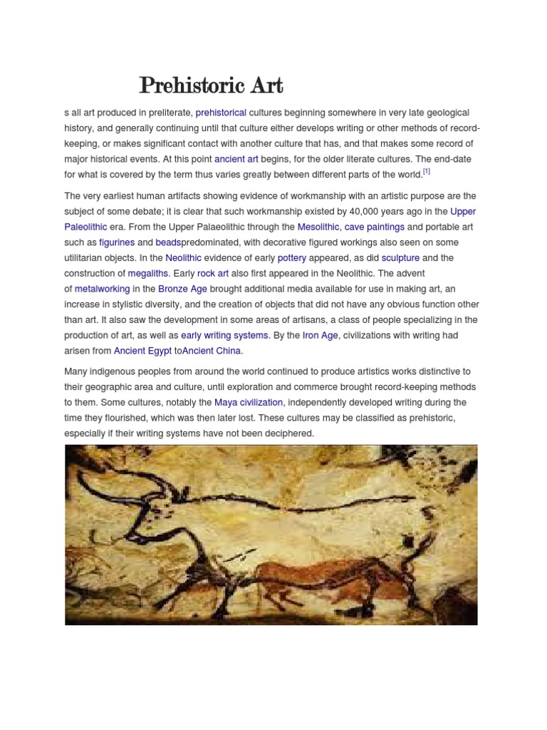 Prehistoric Art | PDF | Paintings | Art Media