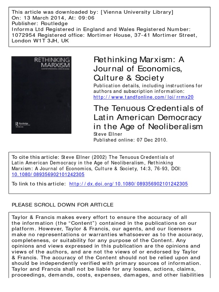 Rethinking Marxism: A Journal of Economics, Culture & Society | PDF ...