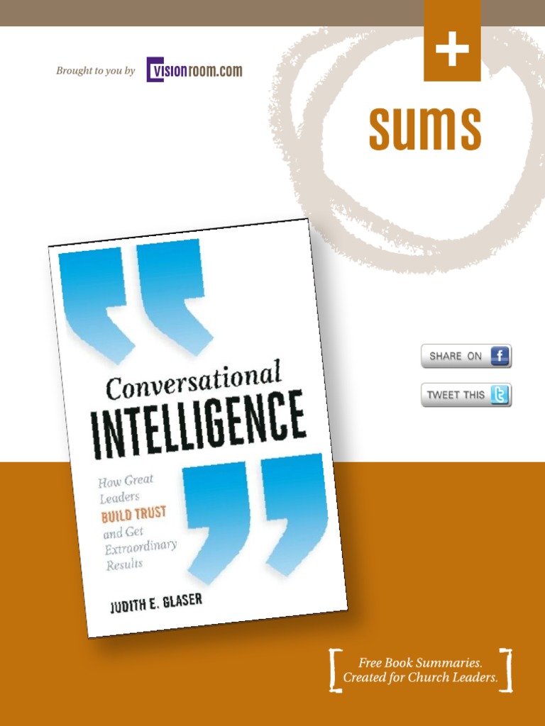 Conversational Intelligence by Judith Glaser | PDF
