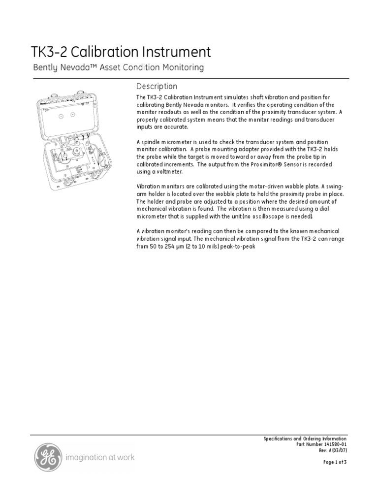 TK3-2 Calibration Instrument: Description | PDF | Calibration ...