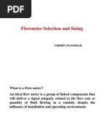 Flowmeter Selection Chart | PDF | Flow Measurement | Continuum Mechanics