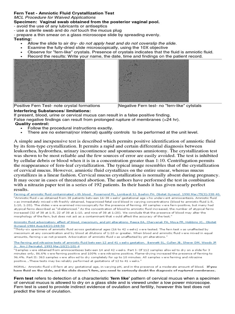 Fern test | Wellness