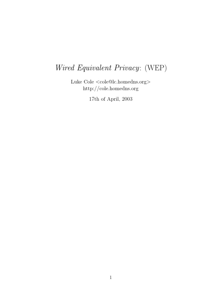 Understanding WEP Security and Vulnerabilities | PDF | Computer Network ...