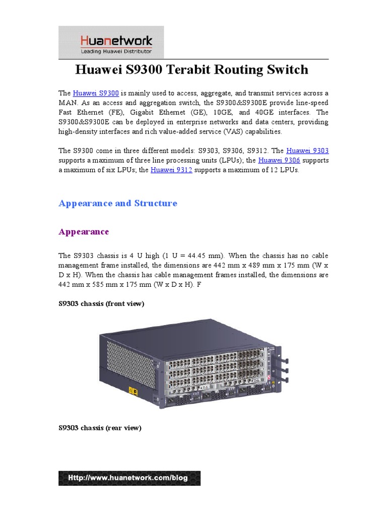 Huawei S9300 Terabit Routing Switch | Computing | Technology