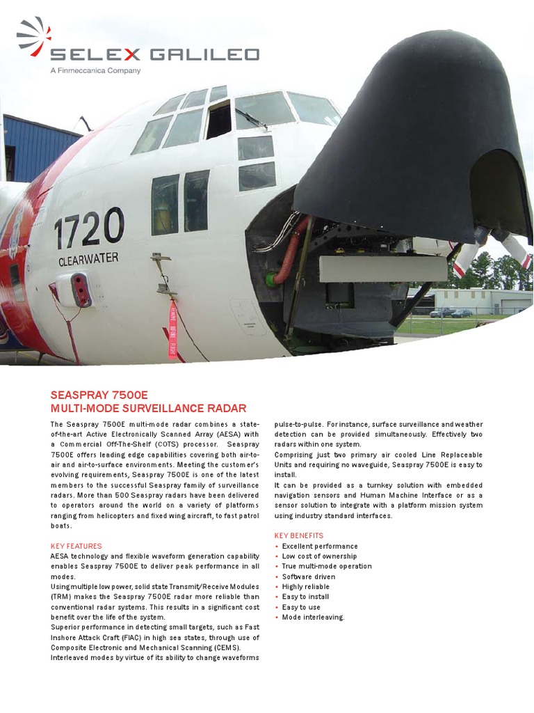 Seaspray 7500E Multi-Mode Surveillance Radar: Key Features Key Benefits ...