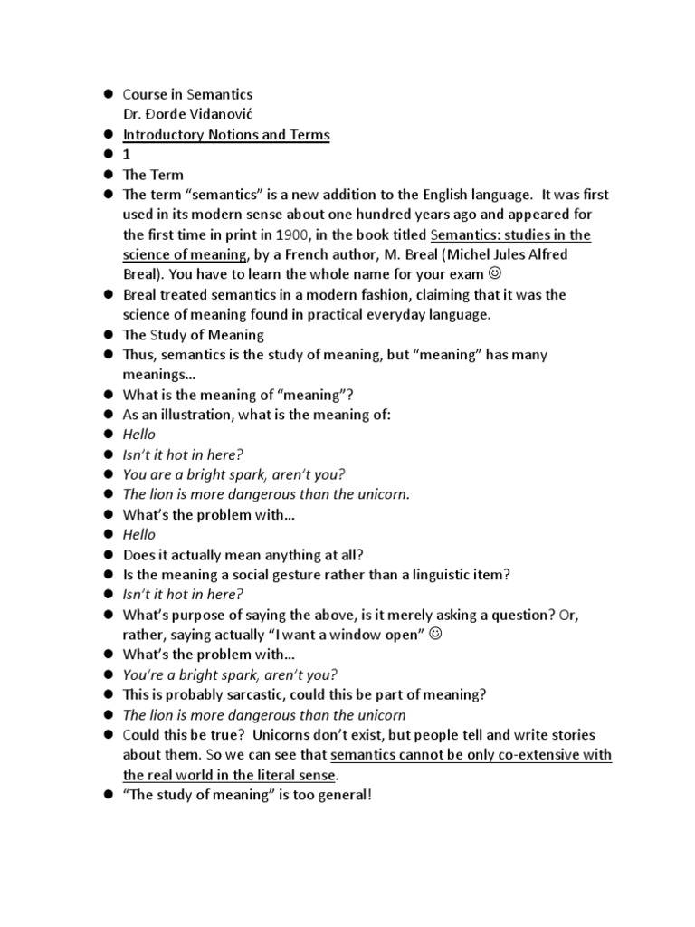 Course in Semantics | PDF | Semantics | Word