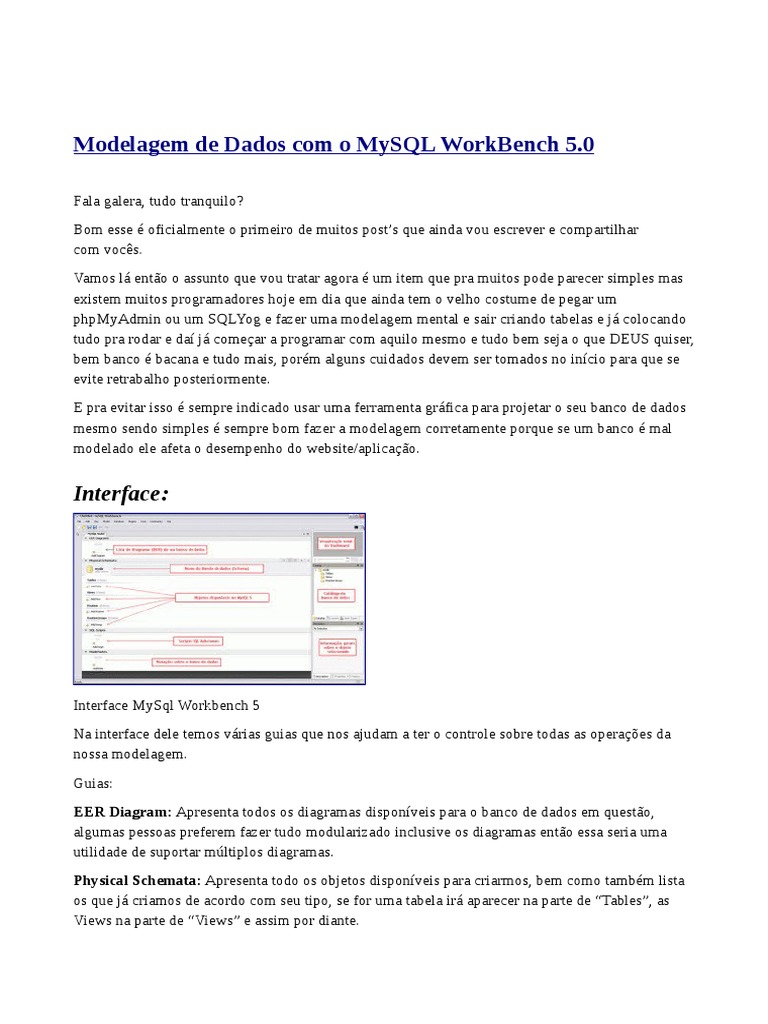 Modelagem de Dados Com o MySQL WorkBench PDF | PDF | Áreas de Ciência ...