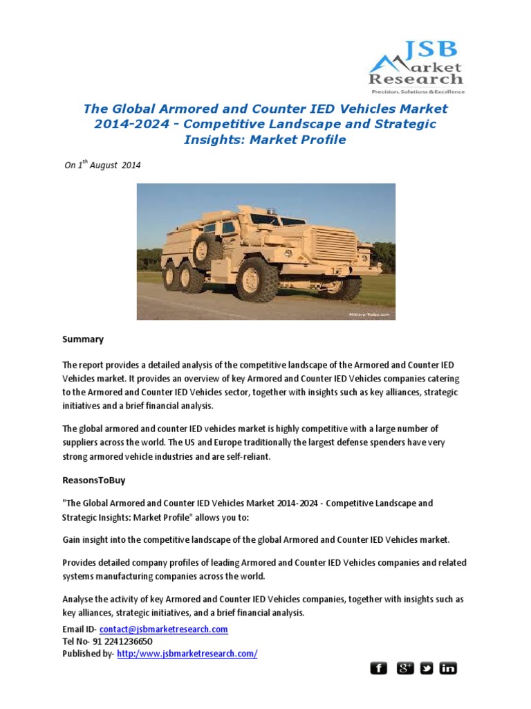 The Global Armored and Counter IED Vehicles Market 2014-2024 ...