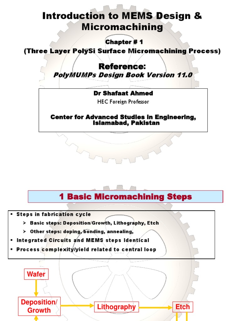 PolyMUMPs Process | PDF | Microelectromechanical Systems | Wafer ...