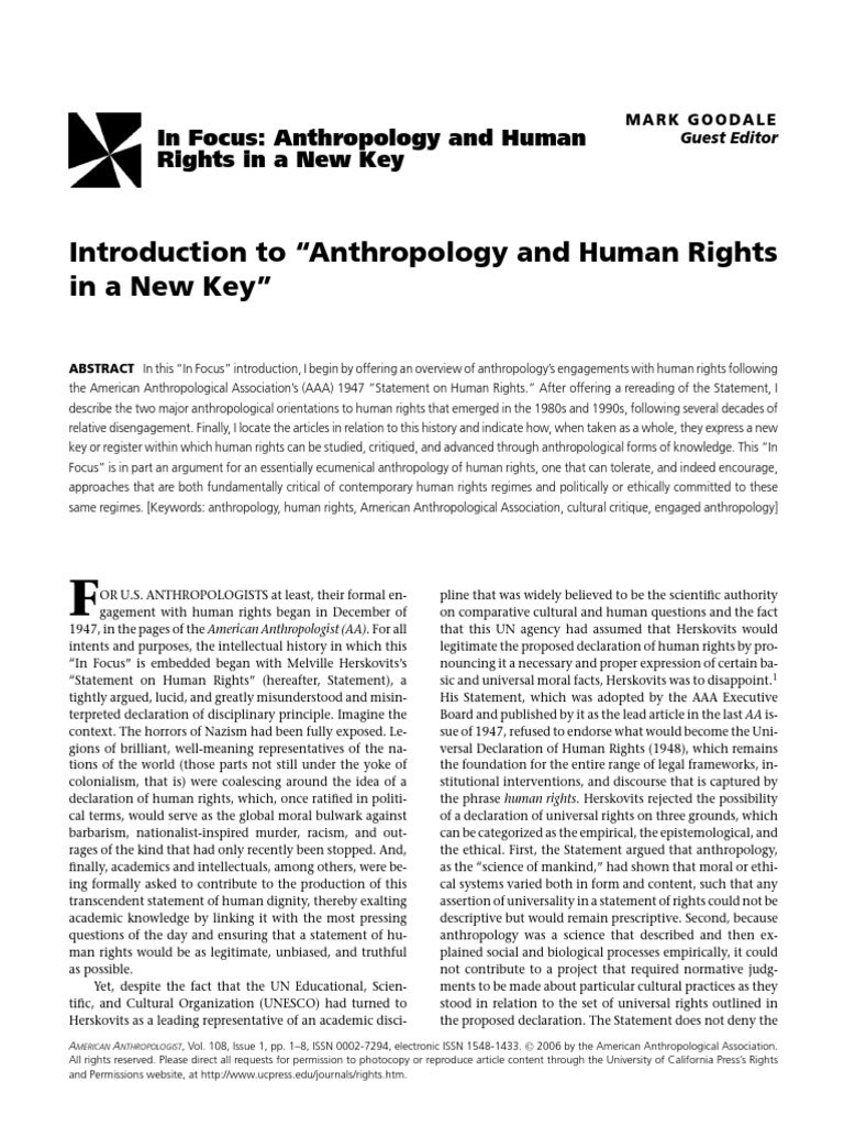 Goodale Mark - Introduction To Anthropology and Human Rights in A New ...