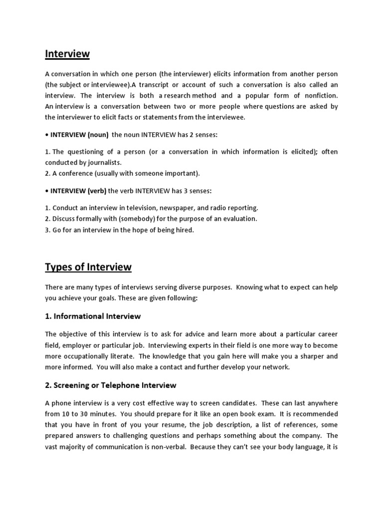 Preparing for Success: A Comprehensive Guide to Understanding Interview ...