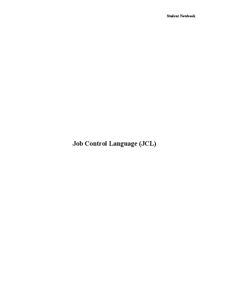IBM Mainframe - JCL Material | Download Free PDF | Parameter (Computer Programming) | Computer ...