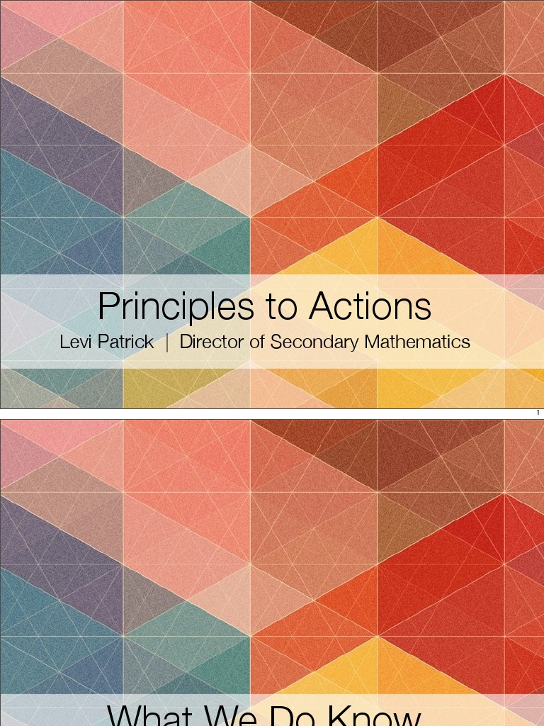 Principles To Actions - CareerTech Presentation | PDF | Reason ...