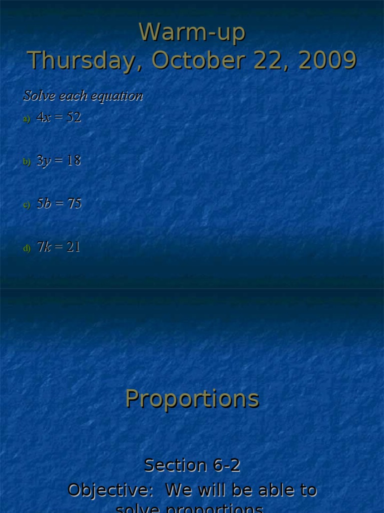 6-2 Proportions | PDF