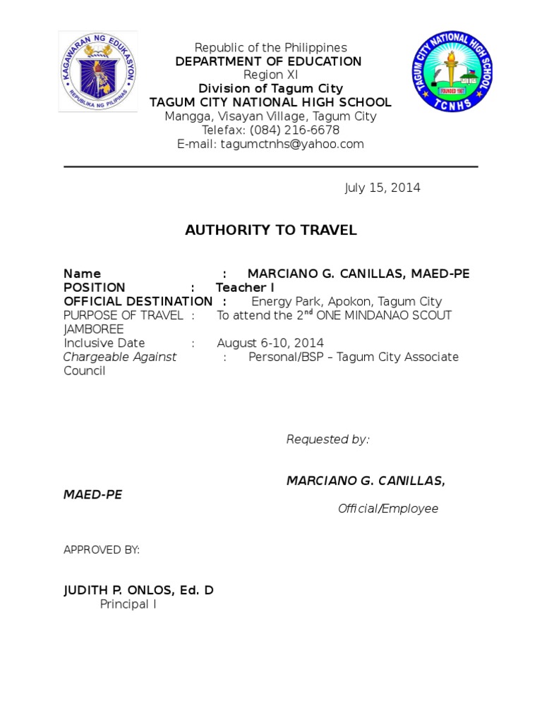 Authority to Travel | Personal Growth