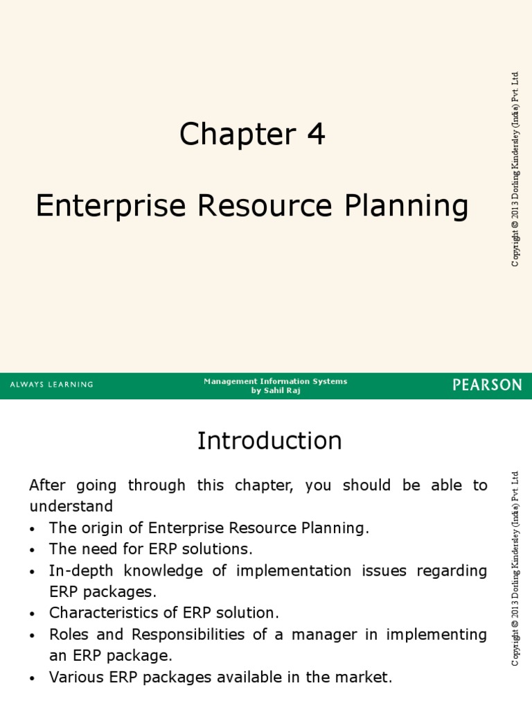 Enterprise Resource Planning: Management Information Systems by Sahil ...