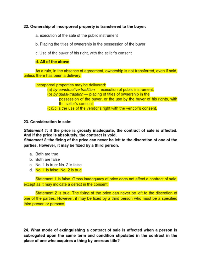 Execution of Public Instrument. - Placing of Titles of Ownership in The ...
