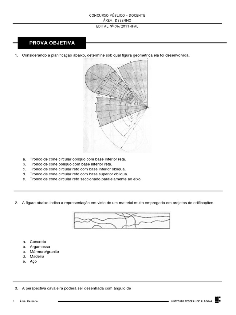 Prova Desenho | PDF | Ensino Superior | Inclusão (Educação)