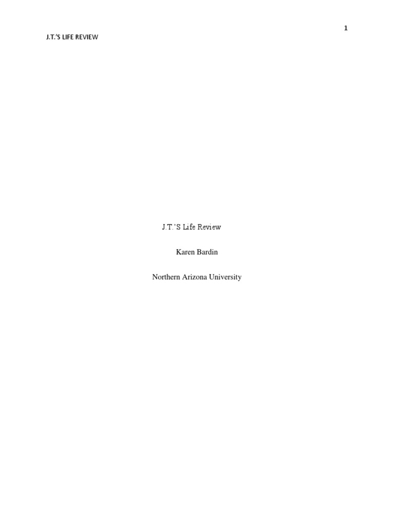 Life Review Paper | Download Free PDF | Old Age | Self Actualization