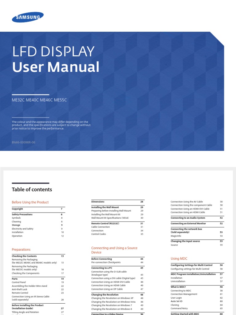 Samsung Protocol | PDF | Hdmi | Ac Power Plugs And Sockets