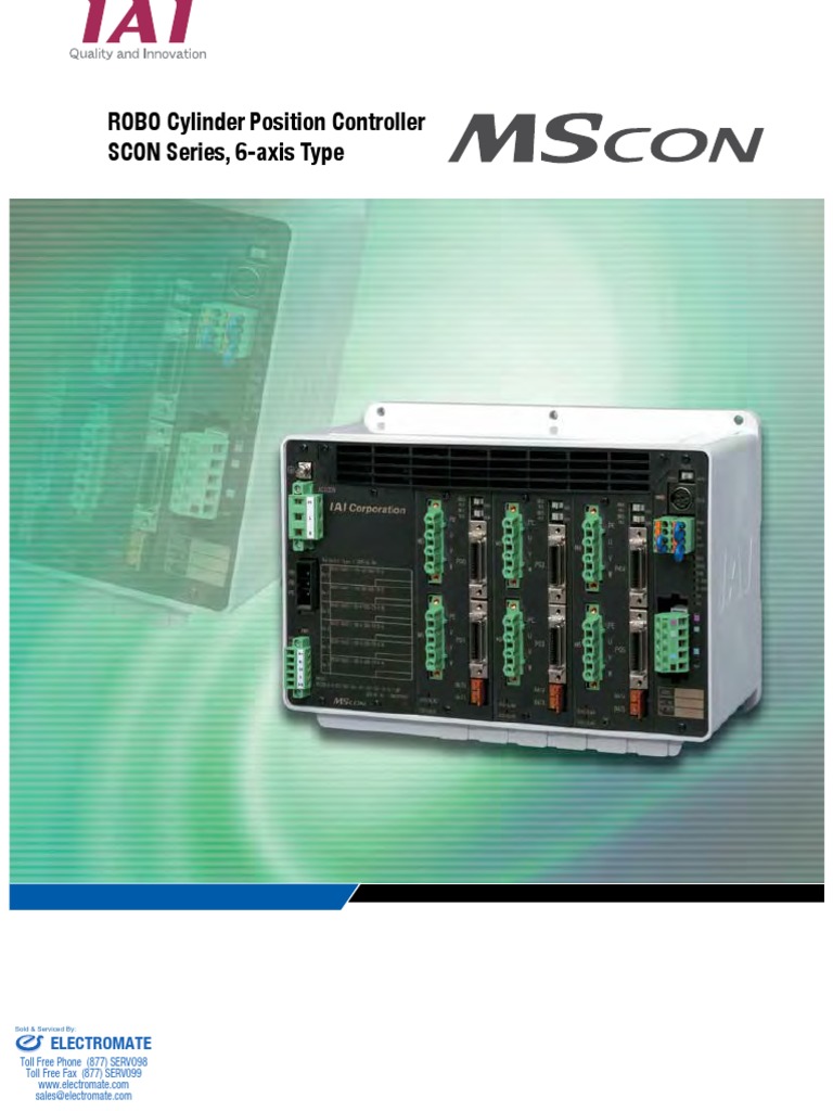 IAI MSCON Controller Specsheet | PDF | Power Supply | Electromagnetism
