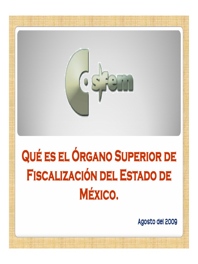 Qué es el OSFEM en México | PDF | Contralor | Comisión Europea